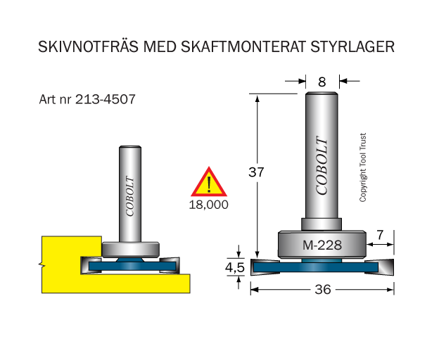Skivnotfräs F=7 / L=4.5 - Beslaget AB