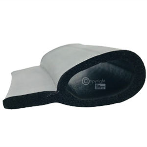 P-profil 55x35 mm sort EPDM svamp - 55 meter - Nyttige produkter som er ...