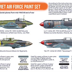 Late WW2 Soviet Air Force paint set - www.plastbyggesett.no
