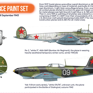 Early WW2 Soviet Air Force paint set - www.plastbyggesett.no