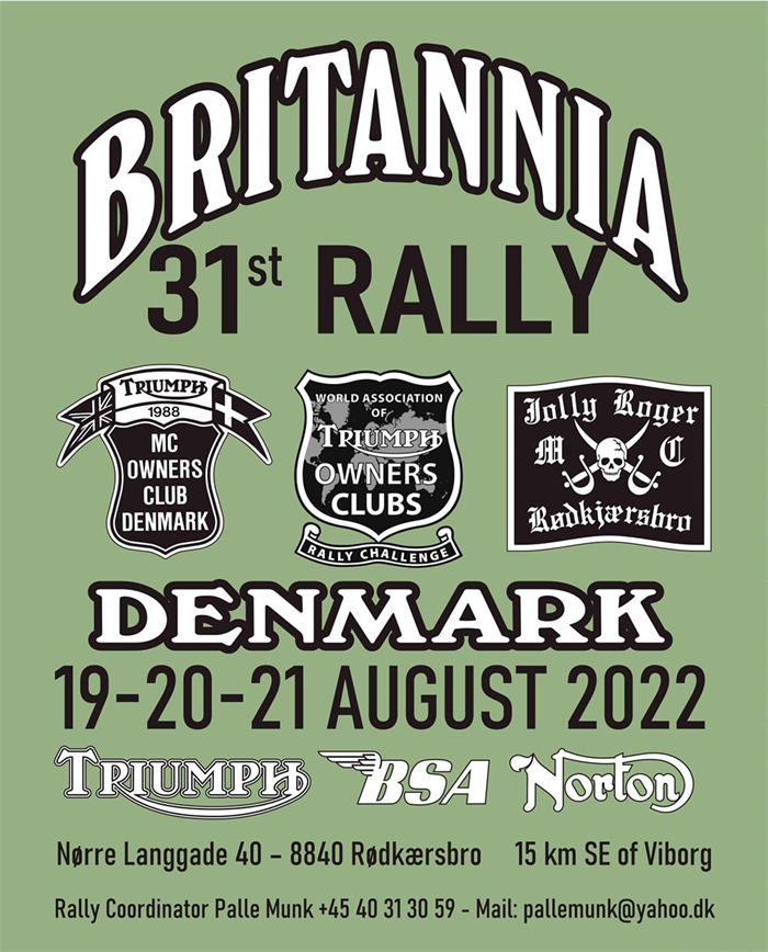 31st Britannia Rally Denmark 2022 - TOMCC of Sweden